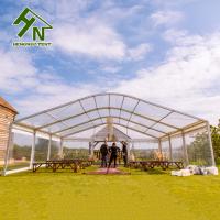 China Luxury Permanent Structure Glass Marquee Tent CFM Fire Retardant Curve Roof for sale
