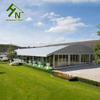 China Luxury Permanent Structure Glass Marquee Tent CFM Fire Retardant Curve Roof for sale