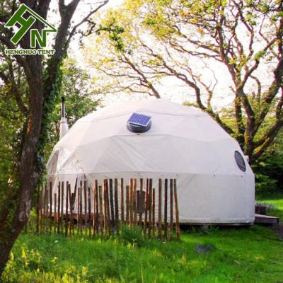 China hot-dip Galvanized steel outdoor glamping house living dome tent for tourist attrations for sale