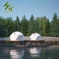 China Glamping Family Geodesic Dome Tent Kits Prefab Houses Shower Room Included for sale