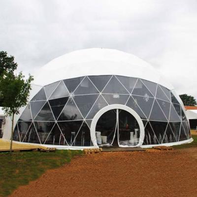 China 20m Large Geodesic Dome Tent Waterproof Hemisphere Outdoor Restaurant for sale