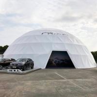 China Clear Window 30m PVC Geodesic Big Dome Tent Outdoor Vehicle Exhibition SGS Certification for sale