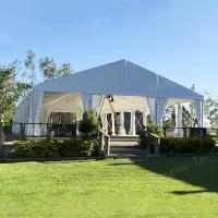 China Aluminum Frame 50x100 Tent Clear Span PVC Wedding Event Party Marquee for sale