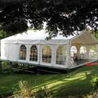 China Aluminum Frame 50x100 Tent Clear Span PVC Wedding Event Party Marquee for sale