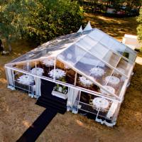 China Outdoor Party Clear Wedding Marquee Tent PVC Fabric 15x20 SGS Certification for sale