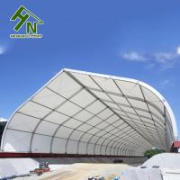 China Curved 30m Wide Portable Garage Tent Permanent Logistics Storage Shelter Marquee for sale