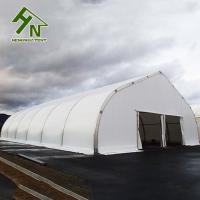 China Curved 30m Wide Portable Garage Tent Permanent Logistics Storage Shelter Marquee for sale