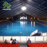China Aluminium Swimming Pool Marquee Curved Cover PVC Roof Outdoor Pool Tent for sale