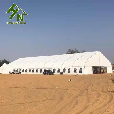 China Ridge Height 11.3m Peach Shape Curved Event Tent PVC Lacquered for sale