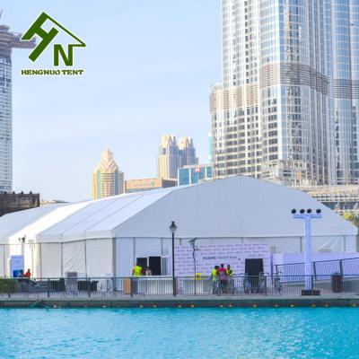 China Arcum Canvas Party Tent Fire Retardant B1 Curve Aircraft Hangar Marquee for sale