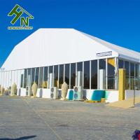 China Huge Curved Shape Temporary Glass Marquee Tent PVC 3 To 50m Wide for sale