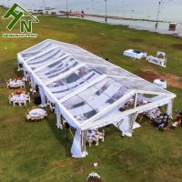 China Watertight Outdoor PVC Side Wall Clear Wedding Marquee Tent Hall Aluminum Profile 200 People Capacity for sale