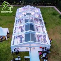 China Transparent Roof Wedding Marquee Tent 10x25m 150 Seaters Capacity for sale