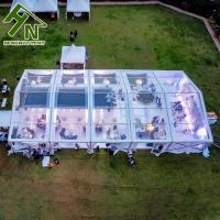 China Transparent Roof Wedding Marquee Tent 10x25m 150 Seaters Capacity for sale