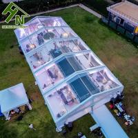 China Transparent Roof Wedding Marquee Tent 10x25m 150 Seaters Capacity for sale
