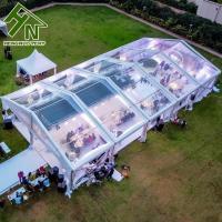 China Transparent Roof Wedding Marquee Tent 10x25m 150 Seaters Capacity for sale