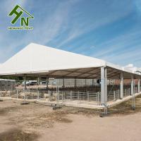 China Cutomized Hard Glass Wall Waterproof Fabric Tent 18 Degree Pitch 30m Long for sale