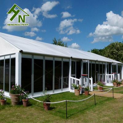 China 15x20m Outdoor 100 Seater Glass Marquee Tent Side Walls Garden Party for sale