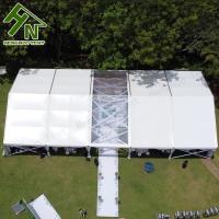 China Aluminium PVC Church White Marquee Tent With Romatic Curtain For Gala for sale