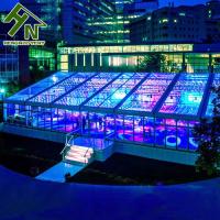 China SGS CE Wedding Glass Tent Large Clear Span Waterproof Outdoor Transparent Marquee for sale