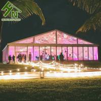 China SGS CE Wedding Glass Tent Large Clear Span Waterproof Outdoor Transparent Marquee for sale