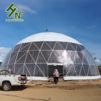 China Waterproofing Geodesic Big Dome Tent Strong Steel Frame For Glamping for sale