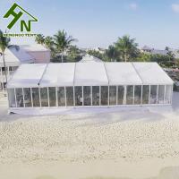 China CFM US Standard Aluminun Outdoor Reception Wedding Glass Tent Rainproof PVC Roof for sale