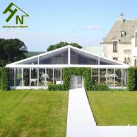 China Outdoor Catering Reception Glass Marquee Tent Aluminum Frame Clear PVC for sale