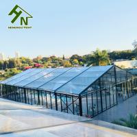 China 150 - 1500 Person Tempered Glass Marquee Tent Black Aluminum Alloy Frame for sale