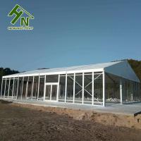 China 10x20m Outdoor Wedding Glass Roof Clear Wall Marquee 150 200 People Capacity for sale