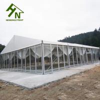 China 10x20m Outdoor Wedding Glass Roof Clear Wall Marquee 150 200 People Capacity for sale