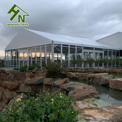 China Australia 10x15m 100-150 Person Glass Marquee Tent Side Walls Included for sale