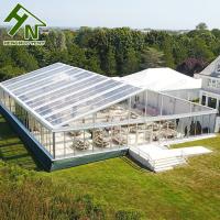 China 200 300 People 10*15m Outdoor Glass See Through Marquee Tent Aluminium Frame for sale