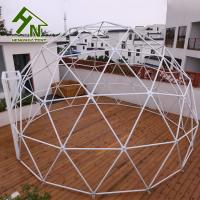 China Strong Hot Dipped Galvanized Steel Frame White Glamping Dome Tent for sale