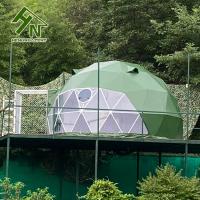 China Wholesale Price Green Canvas Geodesic Dome Tent For Glamping for sale