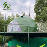 China Wholesale Price Green Canvas Geodesic Dome Tent For Glamping for sale