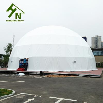 China White Geodesic Luxury Dome Tent Diameter 20m For Big Projection Events for sale