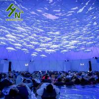 China White Geodesic Luxury Dome Tent Diameter 20m For Big Projection Events for sale