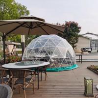 China Factory Price Diameter 4m Transparent Dome Tent For Coffee Room for sale