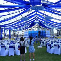 China 500 Person Tent Aluminum 20x25m Outdoor Glass Span Hot Dip Galvanized Steel for sale