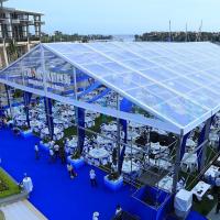 China 500 Person Tent Aluminum 20x25m Outdoor Glass Span Hot Dip Galvanized Steel for sale