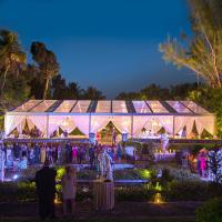 China 200 300 People 10*15m Outdoor Glass See Through Marquee Tent Aluminium Frame for sale
