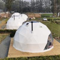 China Heat Insulated Geodesic Dome Glass Door 6m Glamping Tourism Tent for sale