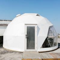 China 6m Desert Yellow PVC Fabric Glamping Tent Dome Geodesic Camping Tent for sale