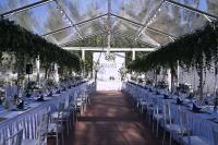 China 112x203x4 Frame Clear Wedding Marquee 10x20 Canopy Tent Polyvinyl Chloride for sale