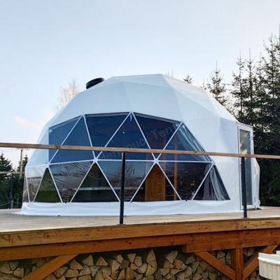 China Deluxe Hemi Spherical Glamping Dome Tent Kits Rainproof PVC Camping Events for sale
