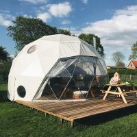 China Deluxe Hemi Spherical Glamping Dome Tent Kits Rainproof PVC Camping Events for sale