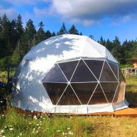 China Steel Pipes Spherical Geodesic Dome Tent House Rainproof PVC Fabric for sale
