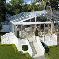 China 20*50m Aluminum Party Tent Metal Frame Polyvinyl Chloride A Shape Marquee for sale