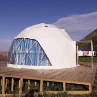 China 6m Geodesic Pop Up Dome Tent 2 To 6 People Capacity Glass Window for sale